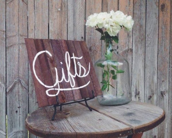 DIY Gift Table Sign - All Things Wedding Utah